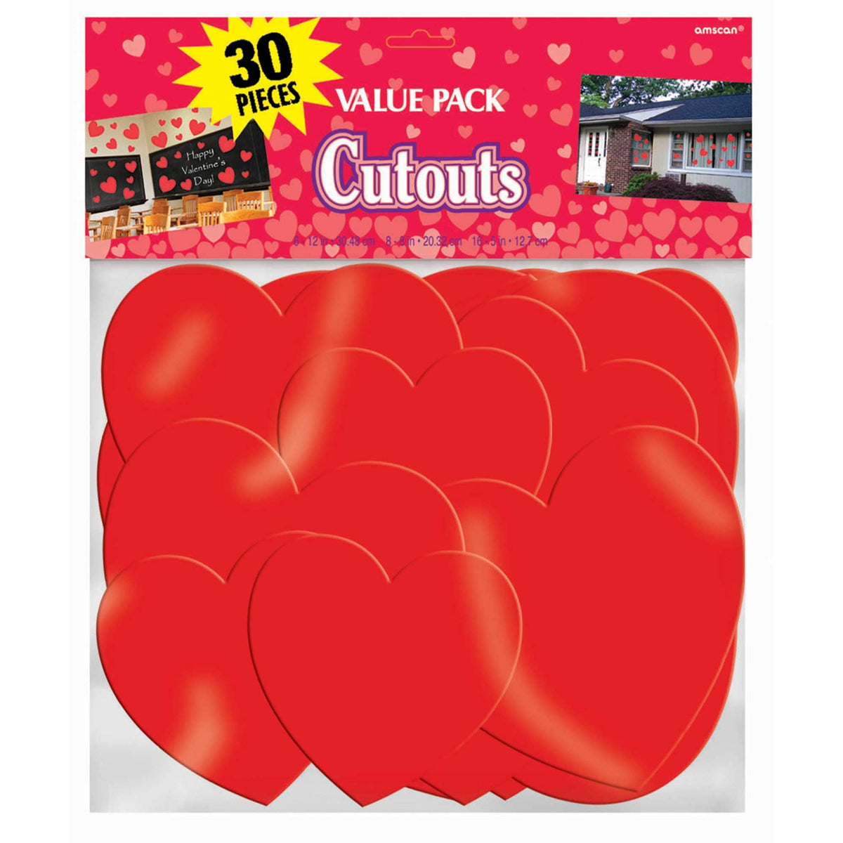 Assorted Sizes Heart Cutouts 30Pk | Online Party Store | Valentine's ...