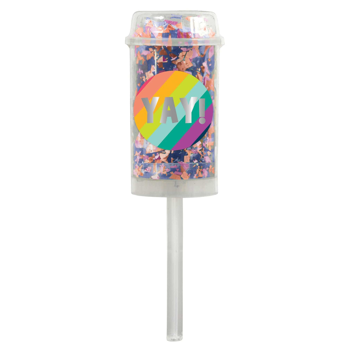Confetti Tubes Push-Up Confetti Poppers Multi-Coloured Foil 2pk ...
